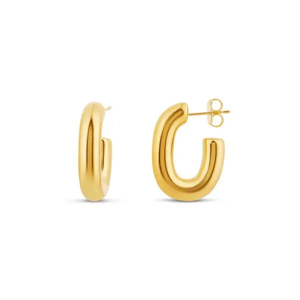 SHYMI U-shaped Hoop Earrings - Gold
