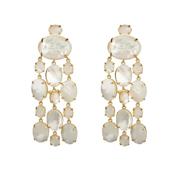 Bounkit Marysol Mother Of Pearl Clip-on Earrings - White