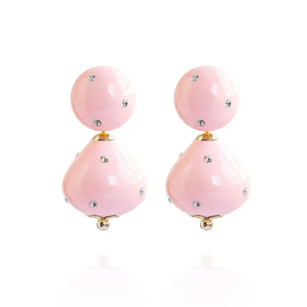 SAULE LABEL Nina Drop Earrings - Pink