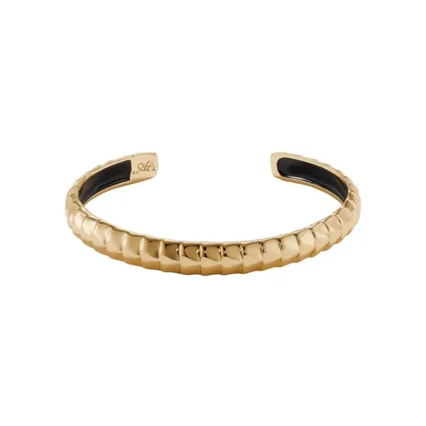 ARMINE + AMBROSE Embossed Cuff Bracelet - Gold
