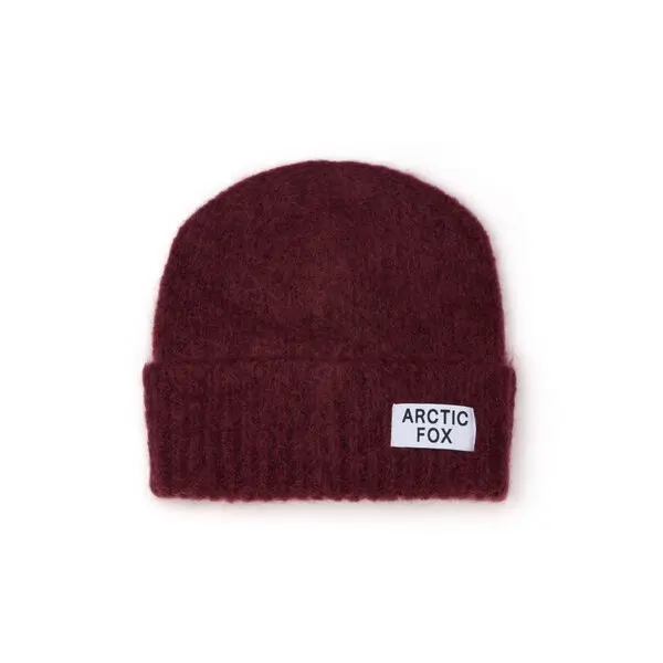 ARCTIC FOX & CO. Mohair Wool Beanie - Red/purple