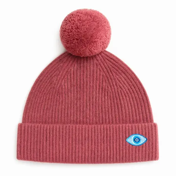 BEIRA Wool & Cashmere Bobble Hat - Pink