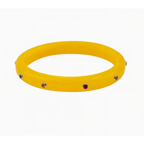 MICHAEL NASH JEWELRY Studded Resin And Stone Bangle - Yellow