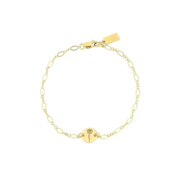 SET & STONES Lily Birth Flower Bracelet - Gold
