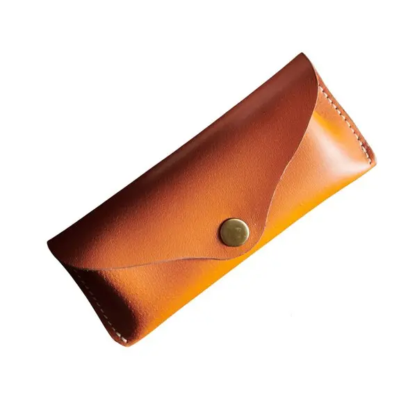 VIDA VIDA Full Grain Leather Glasses Case - Brown