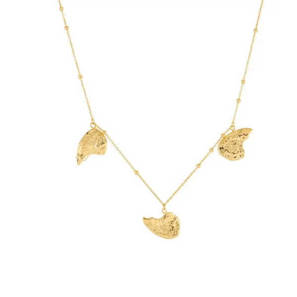 POTOSKA Sheny Beaded Shell Necklace - Gold