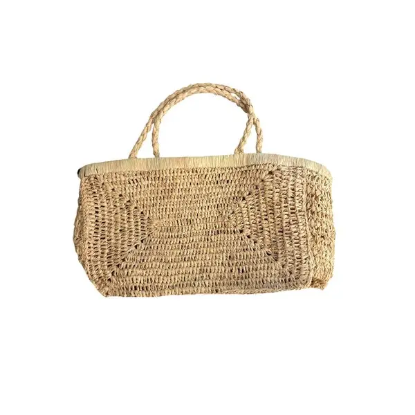 ZANATANY CONCEPTS Clipa Medium Raffia Bag