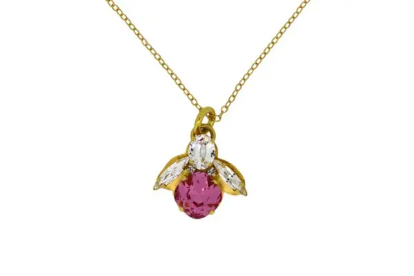 VICKISARGE Bee Pendant Necklace - Pink