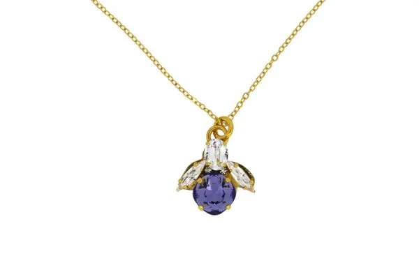 VICKISARGE Bee Pendant Necklace - Purple