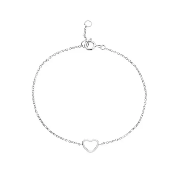 AUREE JEWELLERY Verona Love Heart Bracelet - Silver