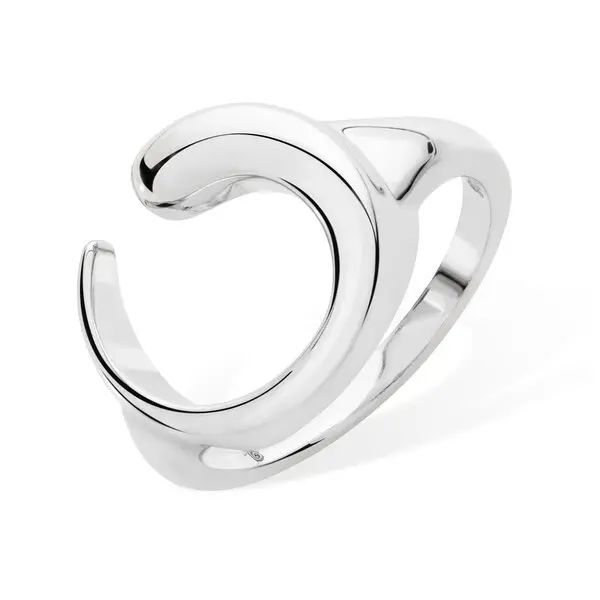 LUCY QUARTERMAINE Solid Sterling Luna Ring - Silver