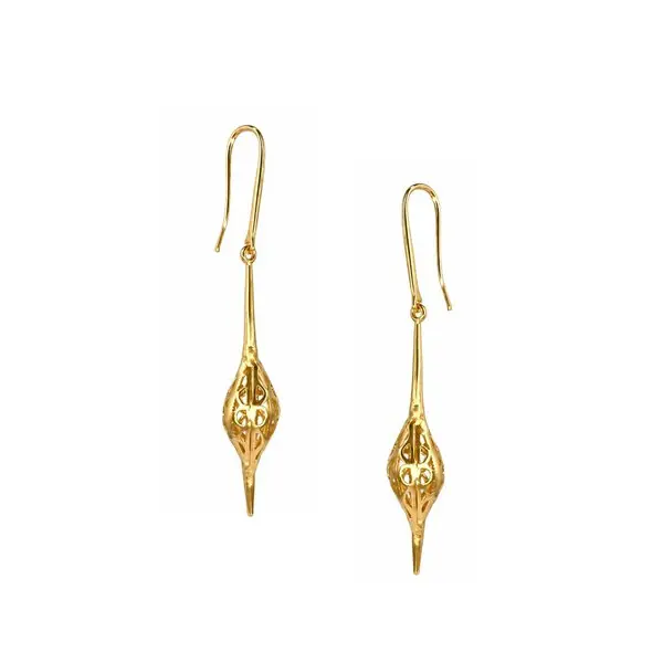 JAREDJAMIN Drop Hook Earrings - Gold