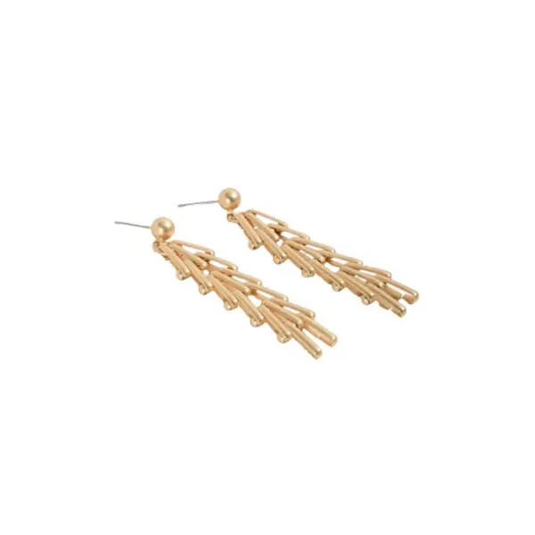 Saachi Chain Cluster Dangle Earrings - Gold