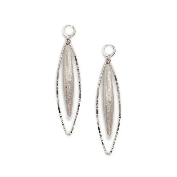 JAREDJAMIN Zeppelin Haley Leverback Earrings - Silver