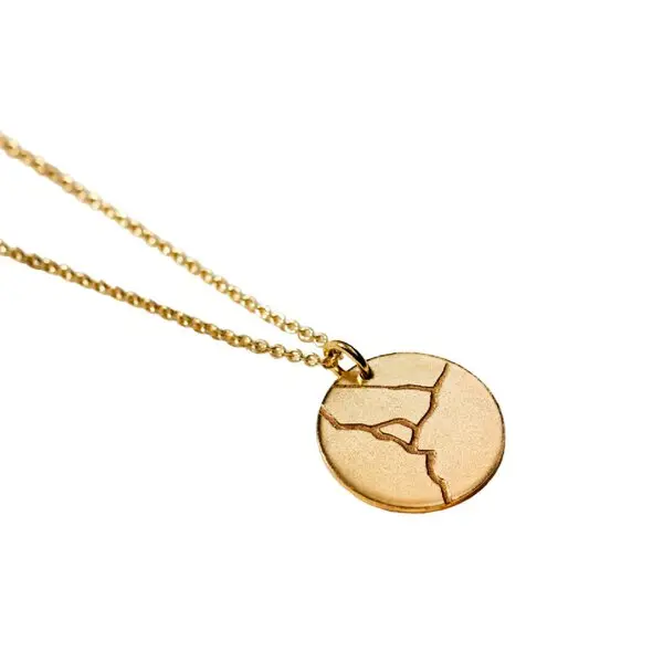 POSH TOTTY DESIGNS Kintsugi Disc Necklace - Gold