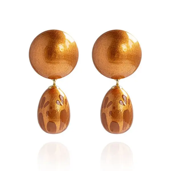 SAULE LABEL Calista Drop Earrings - Gold