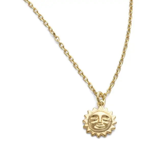 ELK & BLOOM Sun Pendant Necklace - Gold