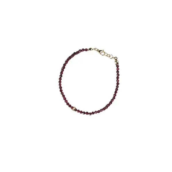 URBANE JEWELRY STUDIO Garnet Bead Bracelet - Red