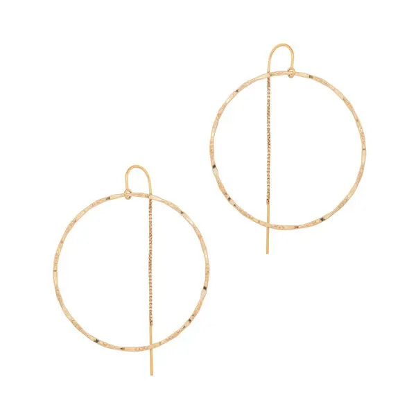 HEATHER HAWKINS Filigree Hoop Threader Earrings - Gold