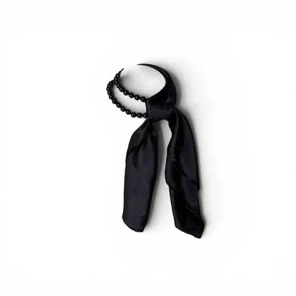A'MISS Noir Scarf Necklace - Black