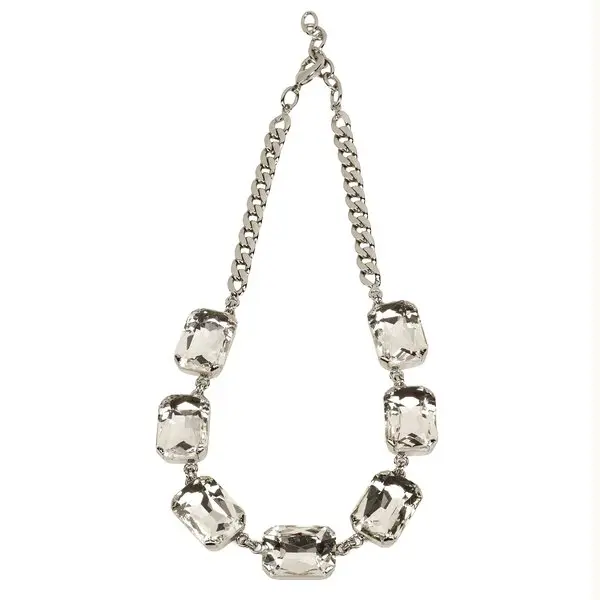 ADDICTED2 Pax -plated Crystal Necklace - Silver