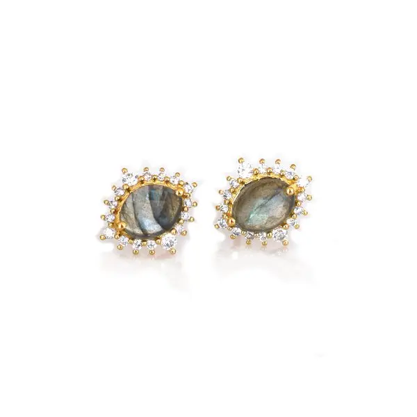 LA KAISER Flowerburst Stud Earrings - Rose Gold