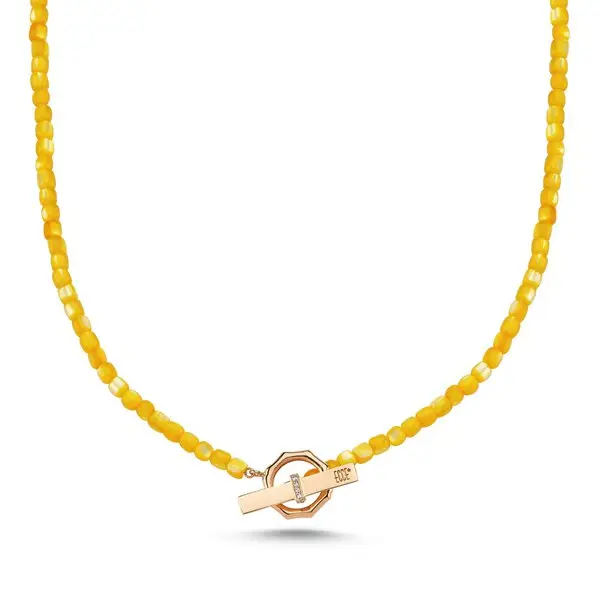 ECCE ARTISAN DIAMONDS 14k Gold Pearl And Diamond Necklace - Yellow