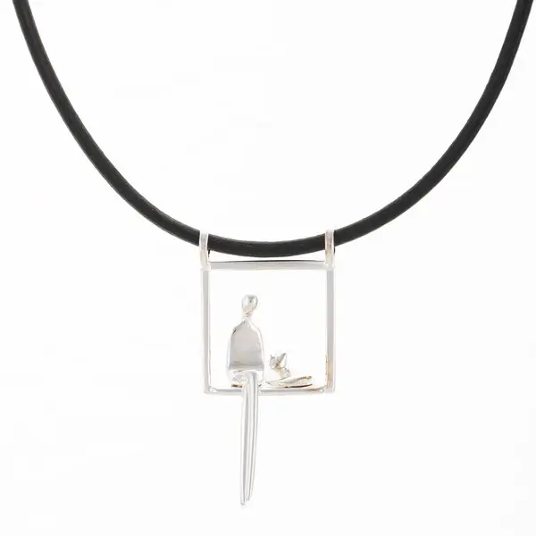 YENNY COCQ LLC Pendant With Cat - Silver