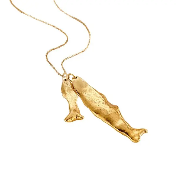 POSH TOTTY DESIGNS Big Fish Little Fish Fortune Pendant Necklace - Gold