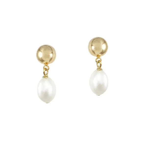 BIKO Alouet Pearl Stud Earrings - Gold