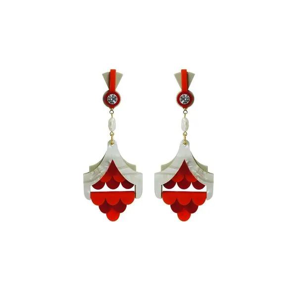 GISSA BICALHO Pendant Earrings - Red