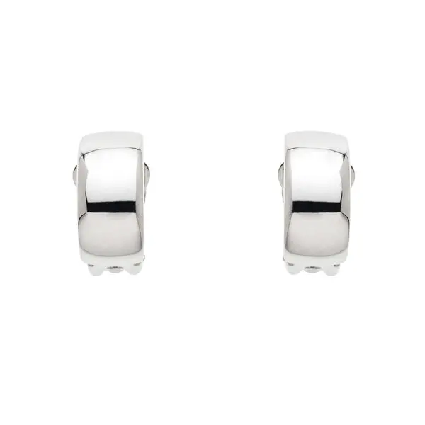 EMMA HOLLAND JEWELLERY Platinum Curve Clip On Earrings - Silver