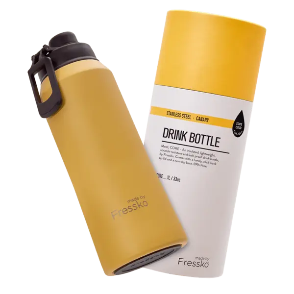 Fressko Core 1l/34oz Drink Bottle Canary - Yellow