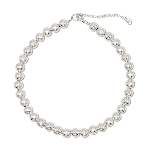 PAS DE MARQUE Sterling Beaded Choker - Silver