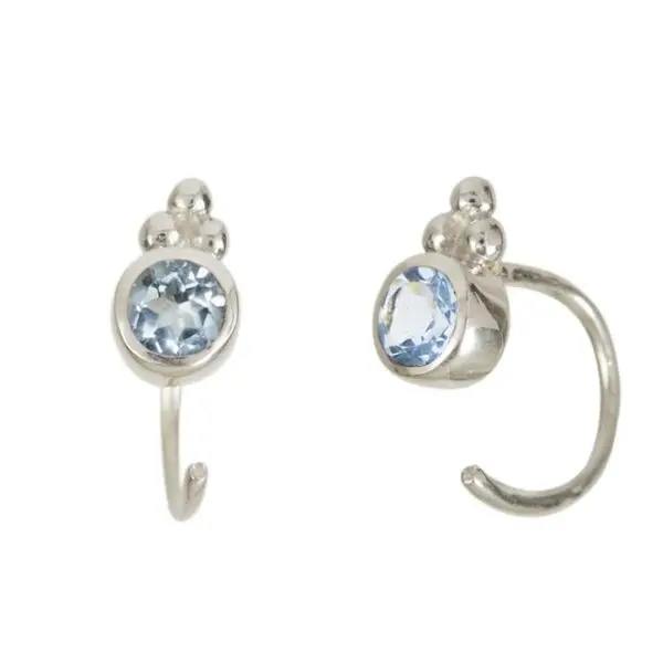 CHARLOTTE'S WEB JEWELLERY Holi Jewel Stud Hoop Earrings - Blue