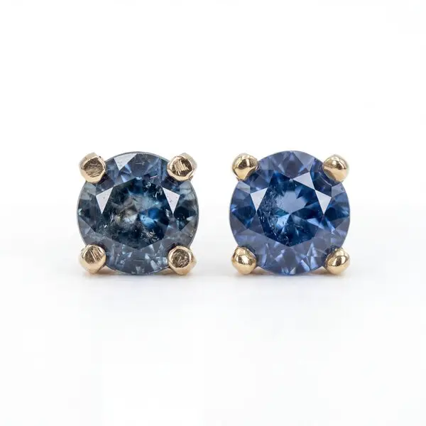 MELT'M JEWELRY 4mm Montana Sapphire Stud Earrings - Blue