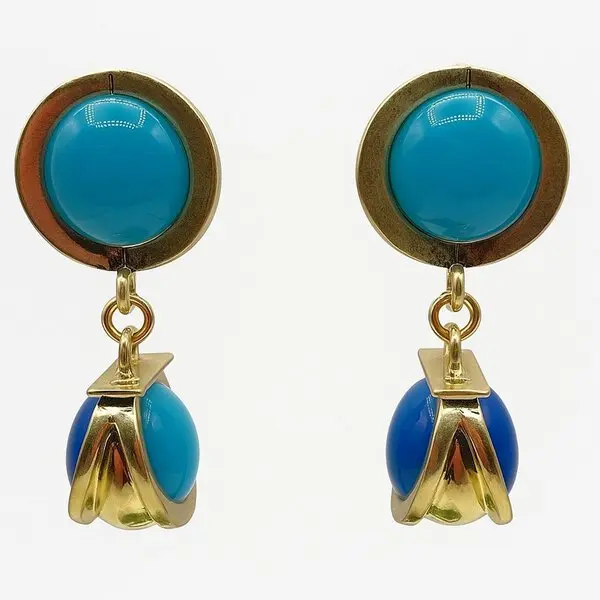 MICHAEL NASH JEWELRY Agatha Resin Drop Earrings - Blue