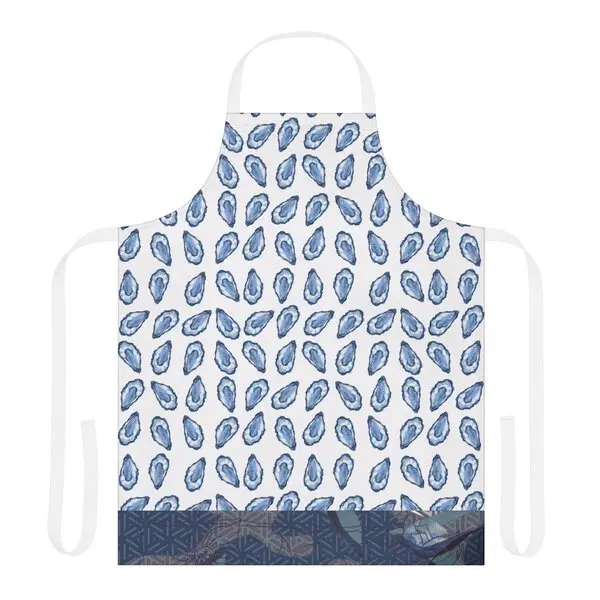 PIPER & FOX Blue / White Oyster Bay Apron - Blue/white
