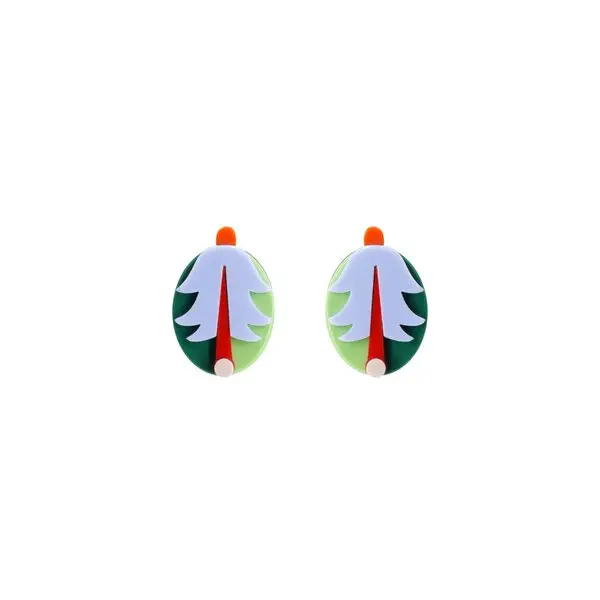 GISSA BICALHO Acrylic Drop Earrings - Green