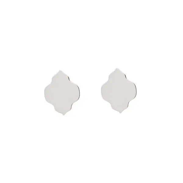 SILVER MOON Sterling Silhouette Arabesque Earrings - Silver