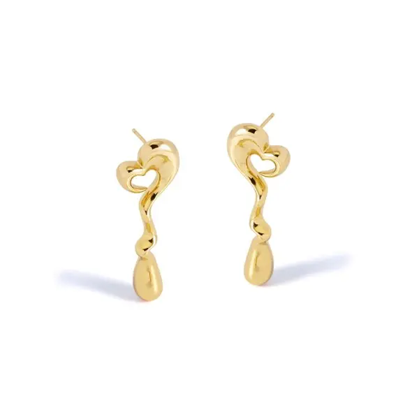 POTOSKA Loff Stud Earrings - Gold