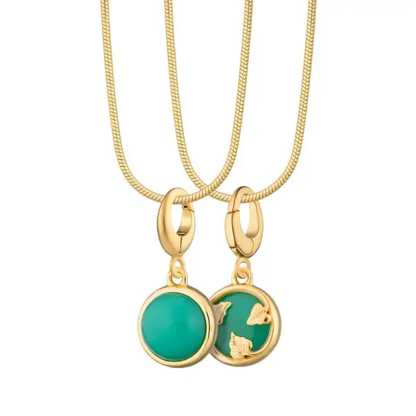 LILY CHARMED Plated Chrysoprase Necklace - Gold