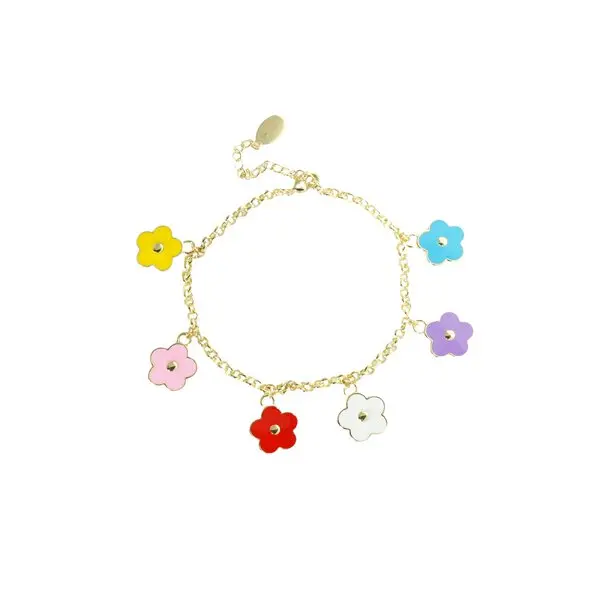 I'MMANY LONDON Flower Power Charm Bracelet - Yellow