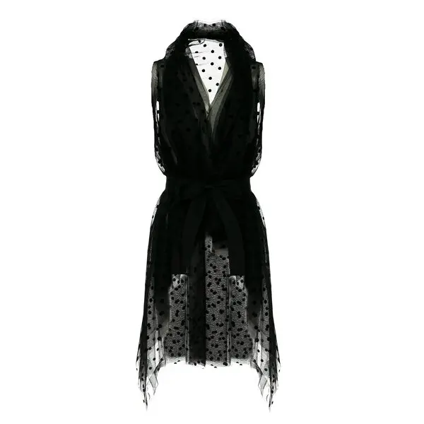 SILVIA SERBAN Tulle Vest - Black