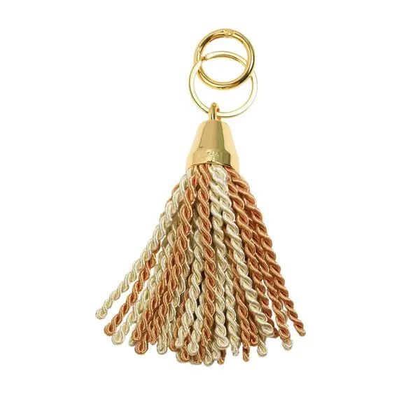 MISS CECILIA Tasseled Bag Charm And Keyring