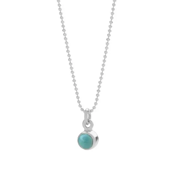 NELLOU JEWELLERY Gem Dot Turquoise Necklace - Blue