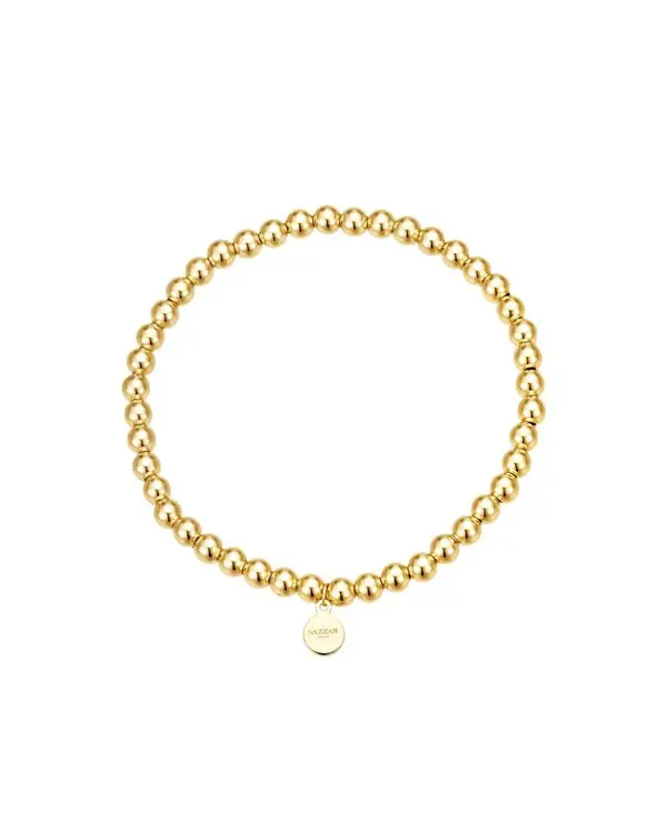 NAZZAR Beaded Stretch Bracelet - Gold