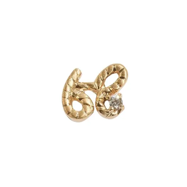 CLAIRE HILL DESIGNS Shorthand Stud Earring - Gold