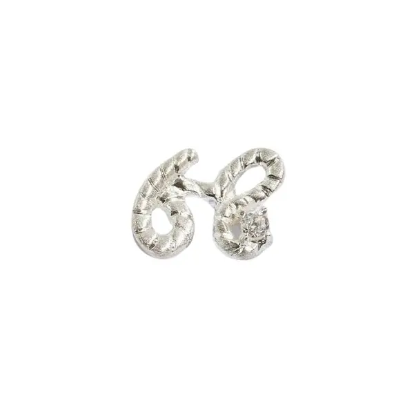 CLAIRE HILL DESIGNS Shorthand Stud Earring - Silver