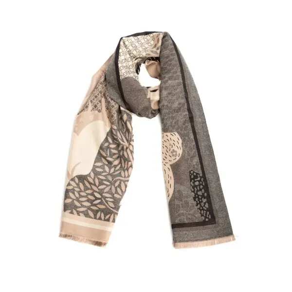 Saachi Growing Tree Reversible Scarf - Brown